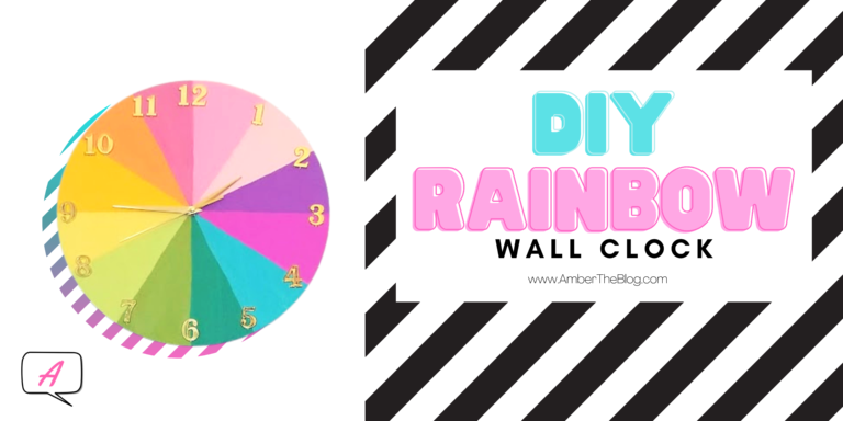 DIY Rainbow Wall Clock – Fun & *EASY!* – Amber The Blog